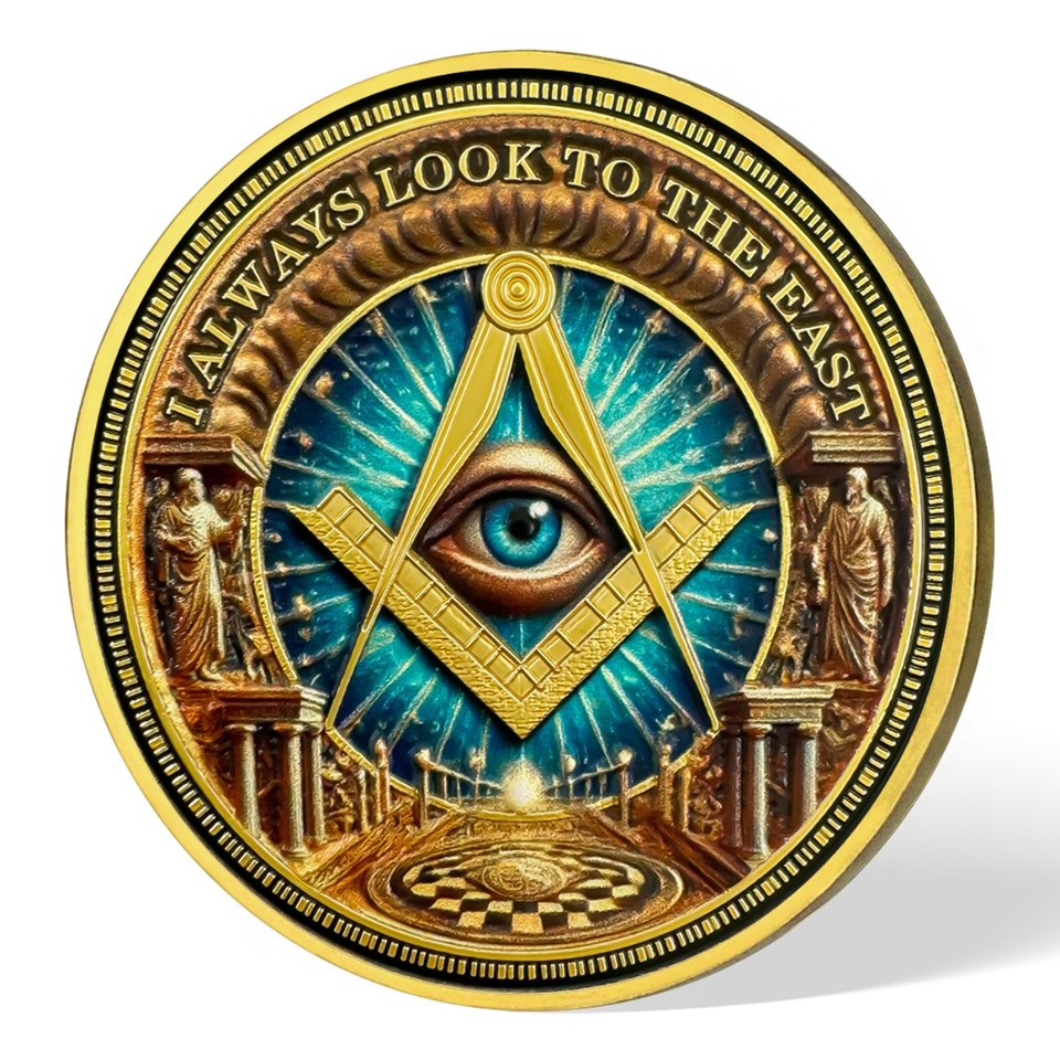 🛠️ Freemason Prayer Coin Masonic Brotherhood Keepsake Medallion Gift ...