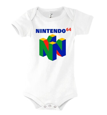 Youth Designz Baby Strampler N64 Print Body Fun Spruch Gaming Geek ...