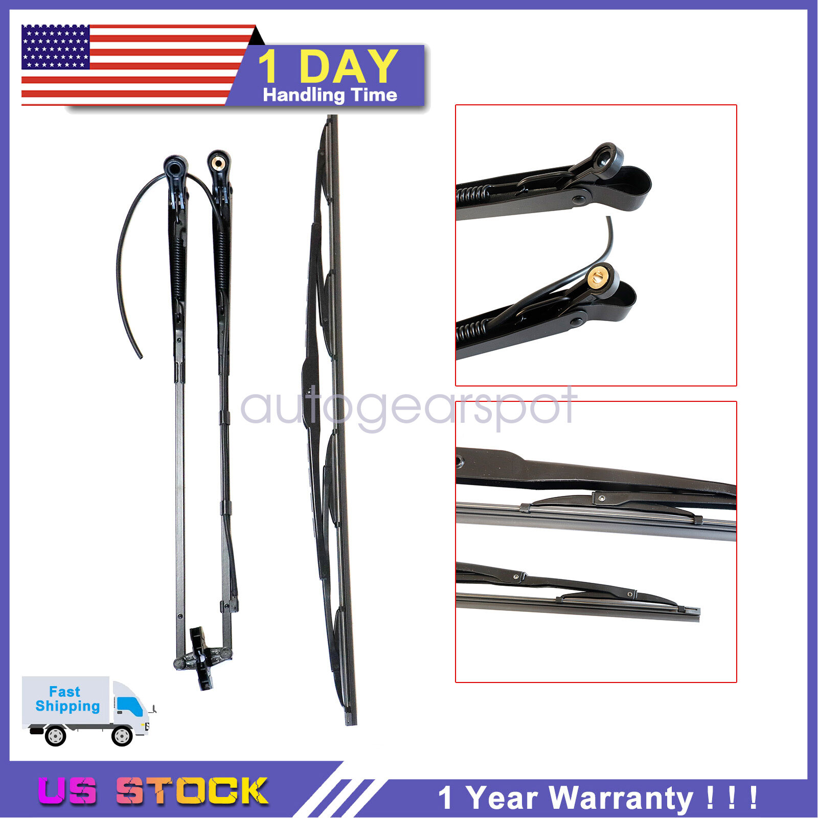Wiper Arm Blade Kit 47405956 47778552 for CASE Compact Track & Skid ...