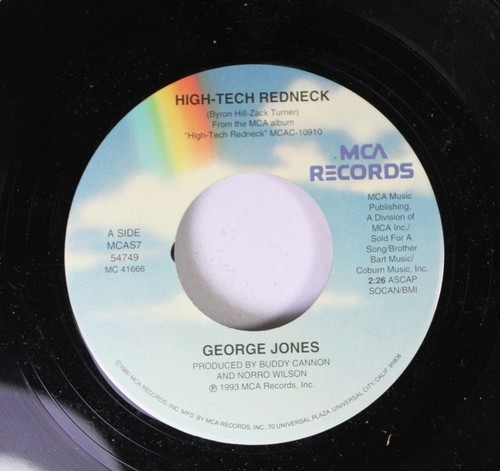 Country 45 George Jones - High-Tech Redneck / Forever'S Here To Stay On ...