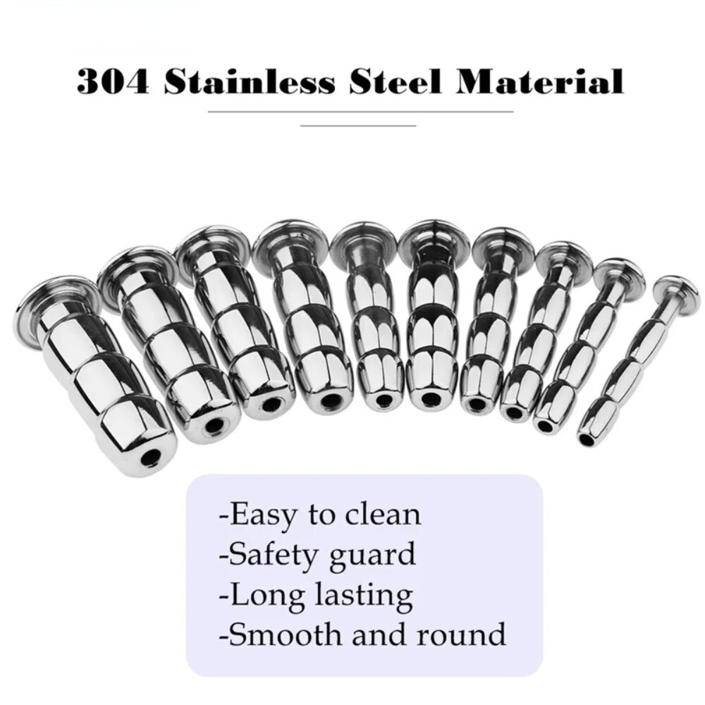 Hollow Male Stainless Steel Beads Sounding Urethral Stretching Plug ...