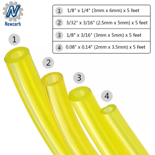 Fuel Line Hose Tygon Tube w/ 4 Sizes Tubing For Common 2 Cycle Small ...