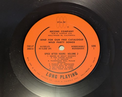 Cheesecake Vinyl Nude LP Stag Party Record 7 Spice After Hours FaxLP | eBay