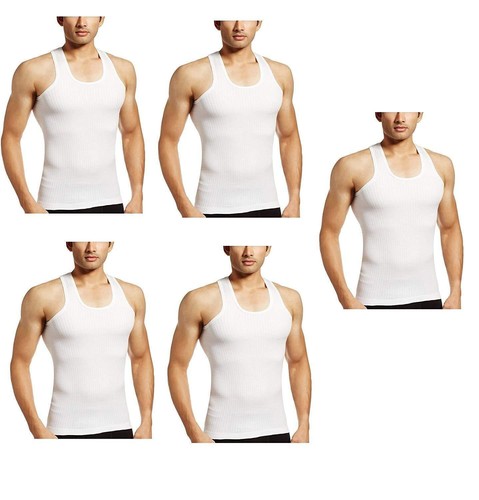 Amul Macho Praka Premium Sleeveless Vest Pack of 5 Pcs (Linning Baniyan ...