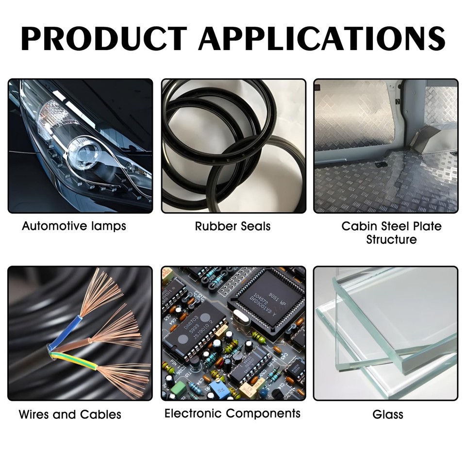 Silicone Alta Temperatura Nero,Colla per Vetro Auto,Colla per ...