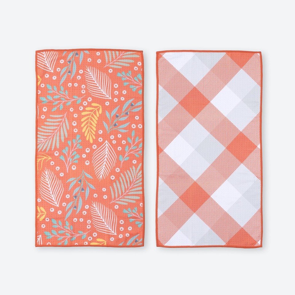 Norwex Fabulous Tea Towels (set of 2) Very Absorbent Burnished Sunset ...