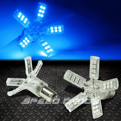 2 X 40 SMD 40SMD 1157 3528 BLUE LED SPIDER 5-ARM TURN/TAIL/BRAKE/STOP ...