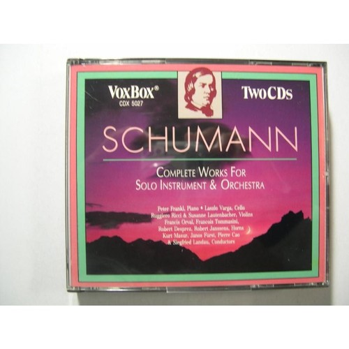 Schumann / Complete Works For Solo Instrument Orchestra 2 Cds // Cd | eBay