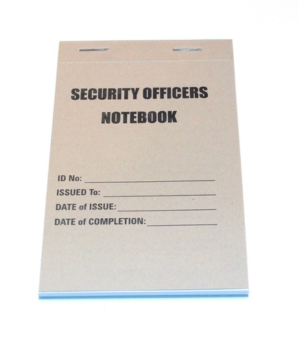SECURITY OFFICERS NOTEBOOK, Police, Door Supervisor, Note Book ...