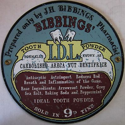 Bibbings Tooth Powder Porcelain Sign | eBay