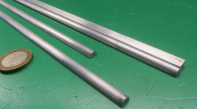 Aluminum Half Round Rod (.250") 1/4" Dia, x 3 Foot Length, 4 units, 12 ...
