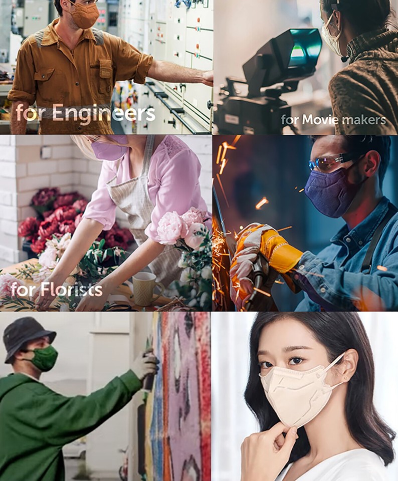 Pack of 10 AER PRO Adults Korean Face Mask Made in Korea Covers Bi ...