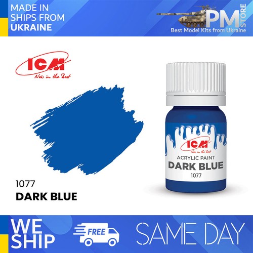 ICM 1077 Acrylic paint Dark blue. Volume 12ml | eBay