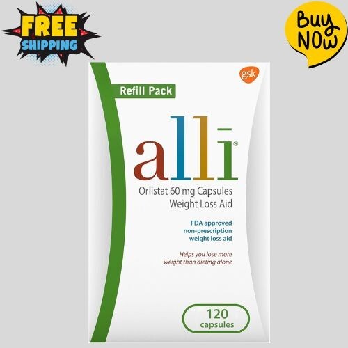 Orlistat 60mg Weight Loss Pills - Refill Pack (120 Count) FREE Shipping ...