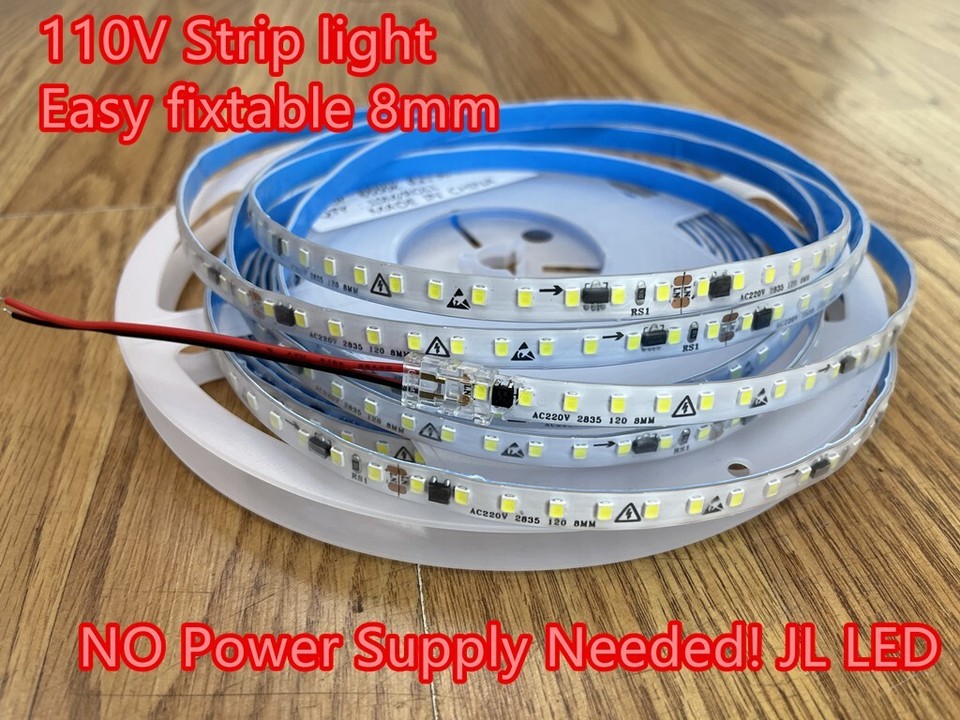 Ultrathin 110V LED Strip light.No Powersupply Needed!Easy Fix ...