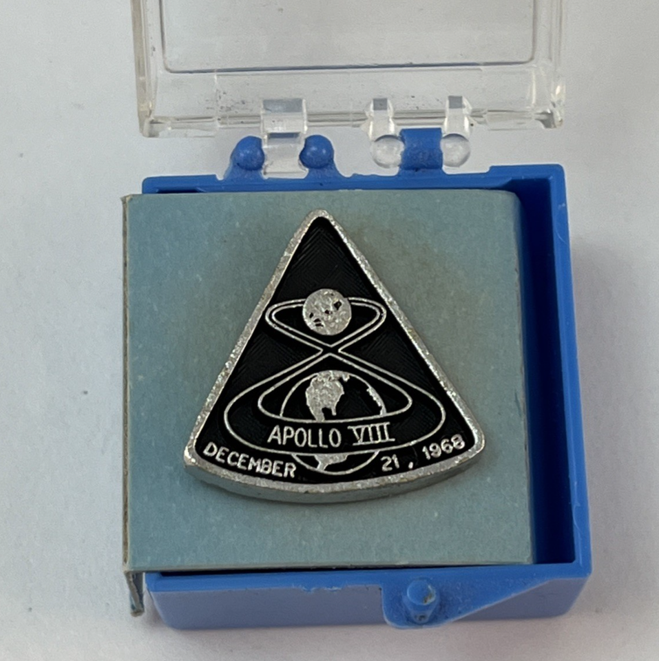 Vintage NASA APOLLO 8 VIII Launch Team Tie Tack Pin December 21, 1968 ...