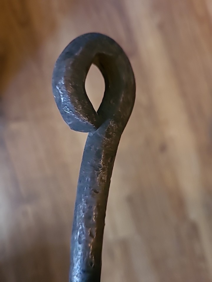 Fire Poker Antique Hand Forged Hook Ice Fire Poker Vintage Farm Tool 20 ...