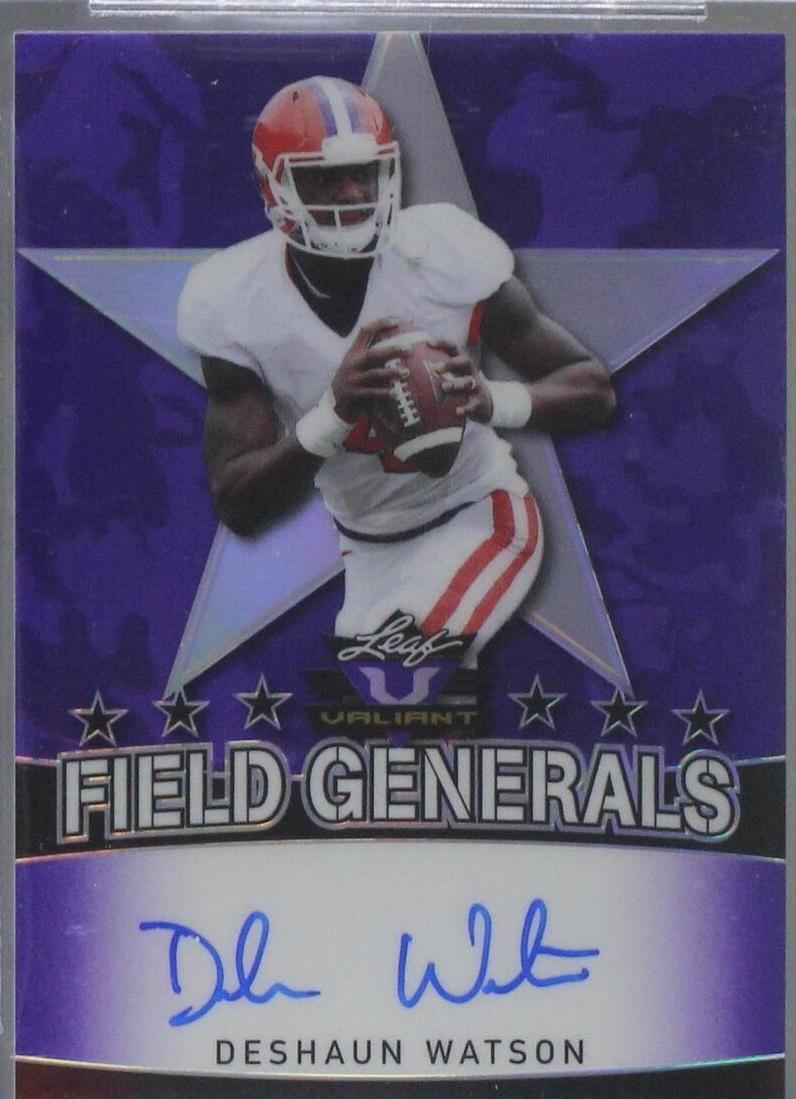 2017 Leaf Valiant - Field Generals Deshaun Watson #FG-DW2 Purple /15 ...