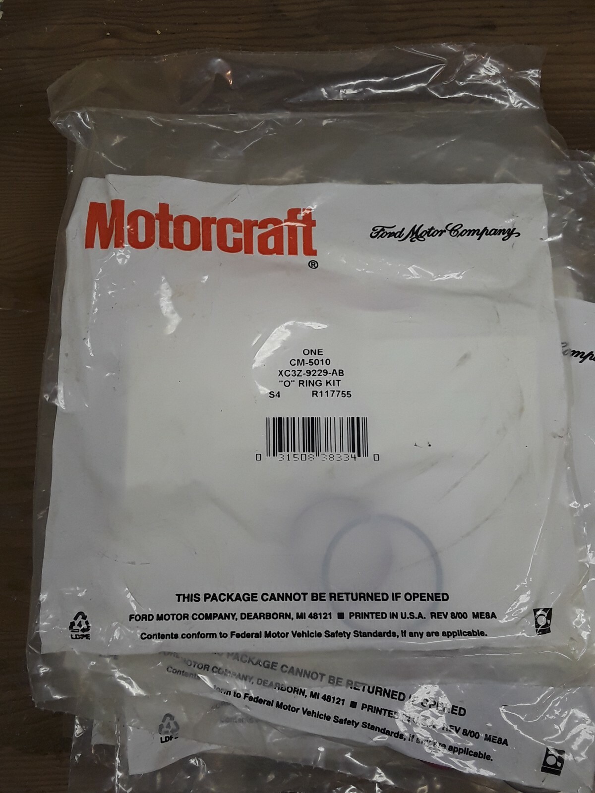 Motorcraft CM5010 injector O ring kit Ford OEM XC3Z-9229-AB free ...