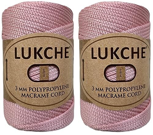 3mm Premium Polyester Macrame Cord 2 Skein 2x147 Yards 100% ...