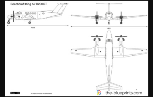 Beechcraft Super King Model B200GT Airplane Desk Wood Model Small New ...