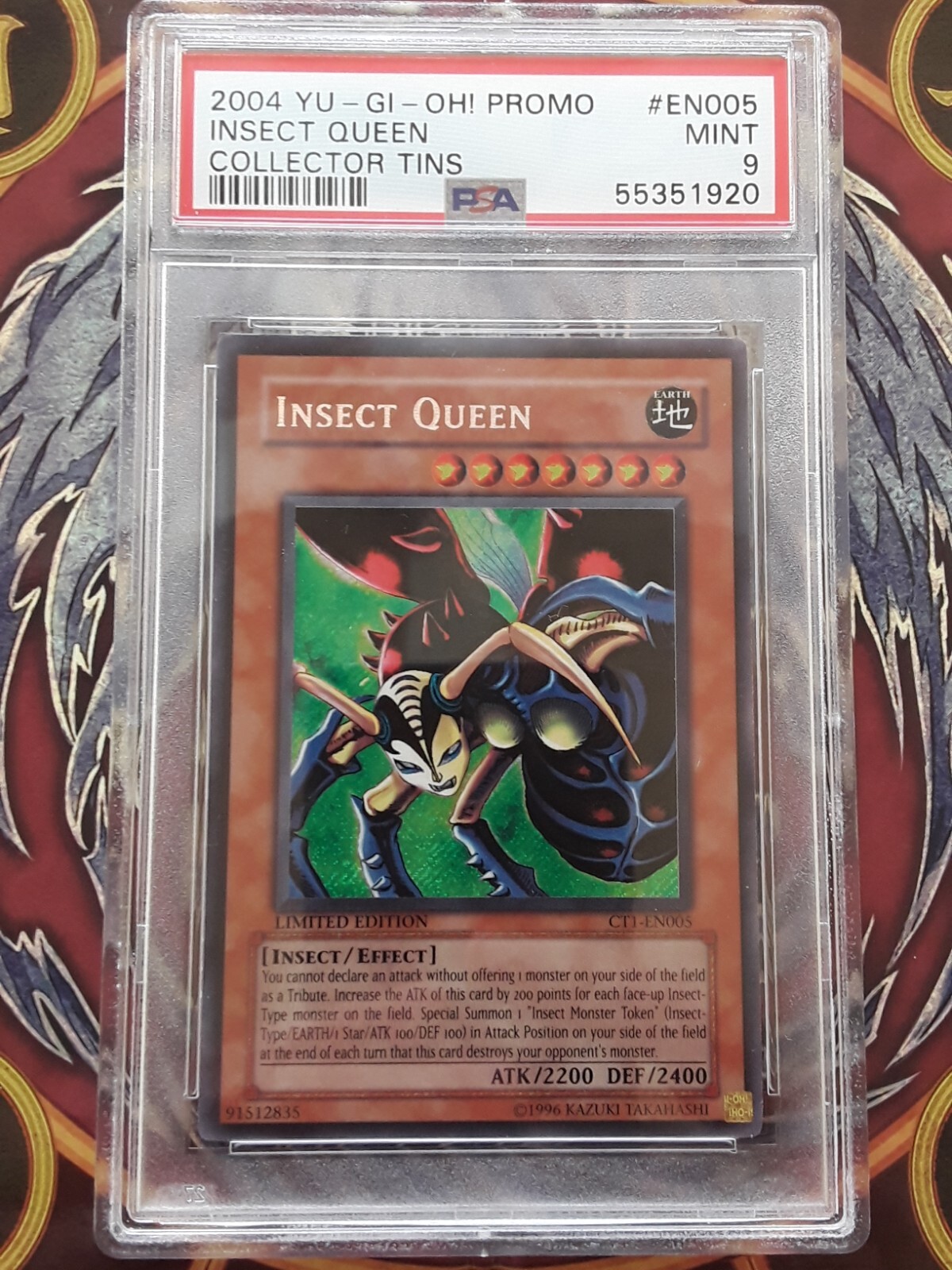 Yu-Gi-Oh! Insect Queen 2004 Collector's Tins CT1-EN005 Limited SR PSA 9 ...