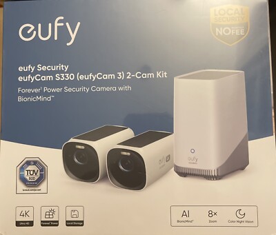 Eufy Security Camera S330 eufyCam 3 2-Cam Kit, 4K Camera | eBay UK