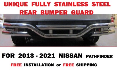 FOR:2013-2020 PATHFINDER. S/S or BLACK ,UNIQUE FULL REAR BUMPER GUARD ...
