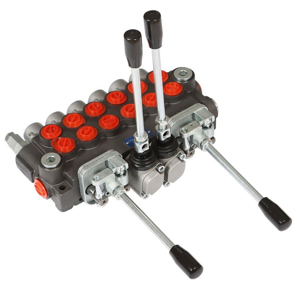 6 Spool 3645 PSI 11 GPM Hydraulic Backhoe Directional Control Valve w ...