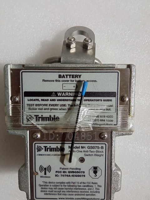 Trimble LSI Wireless Anti Two Block Switch GS075-B Untested for sale ...