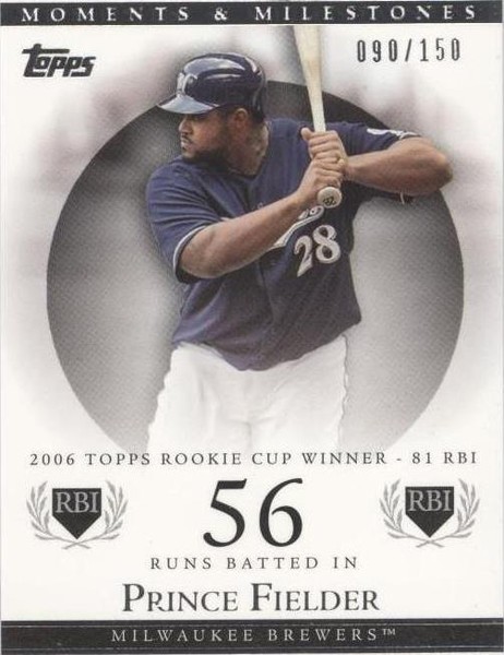 2007 Topps Moments & Milestones - 2006 Topps Rookie Cup Winner - 81 RBI ...
