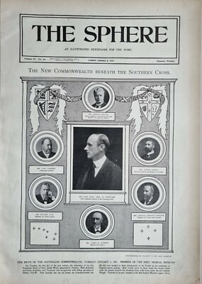 1901 PRINT AUSTRALIAN COMMONWEALTH SIR JOHN HOPE WILLIAM LYNE DICKSON ...
