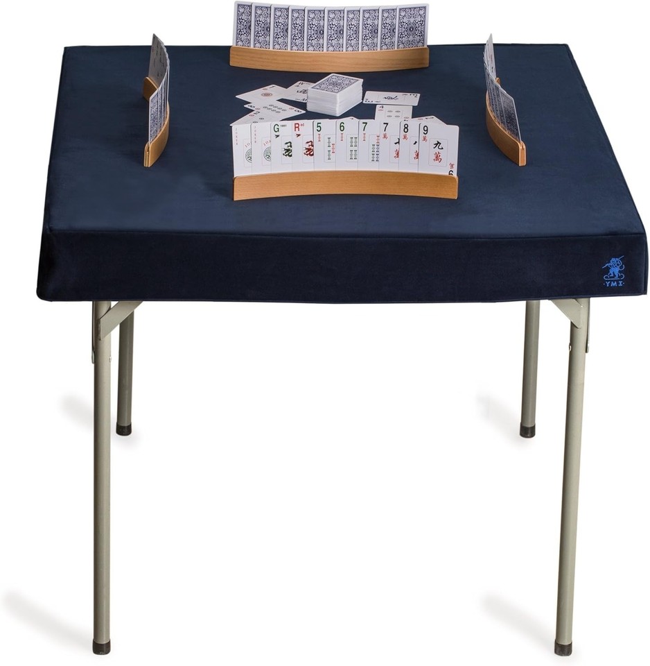 Modern Blue Felt Table Cover for Cards and Board Games - Secures Gaming ...