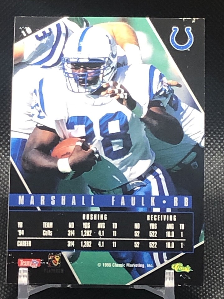1995 Images Live Indianapolis Colts Football Card #10 Marshall Faulk | eBay