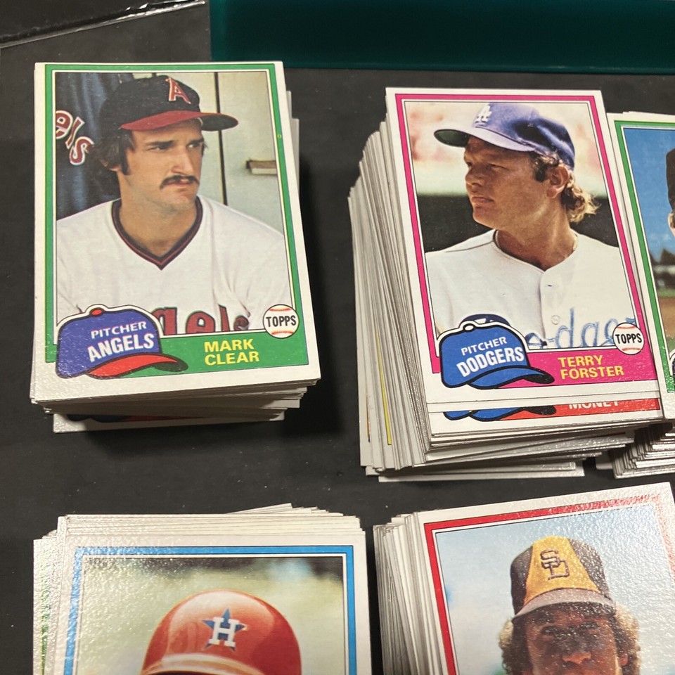 1981 Topps Baseball Lot of 425+ Commons,RCs,DUPS,Team Cards: NEAR MINT ...