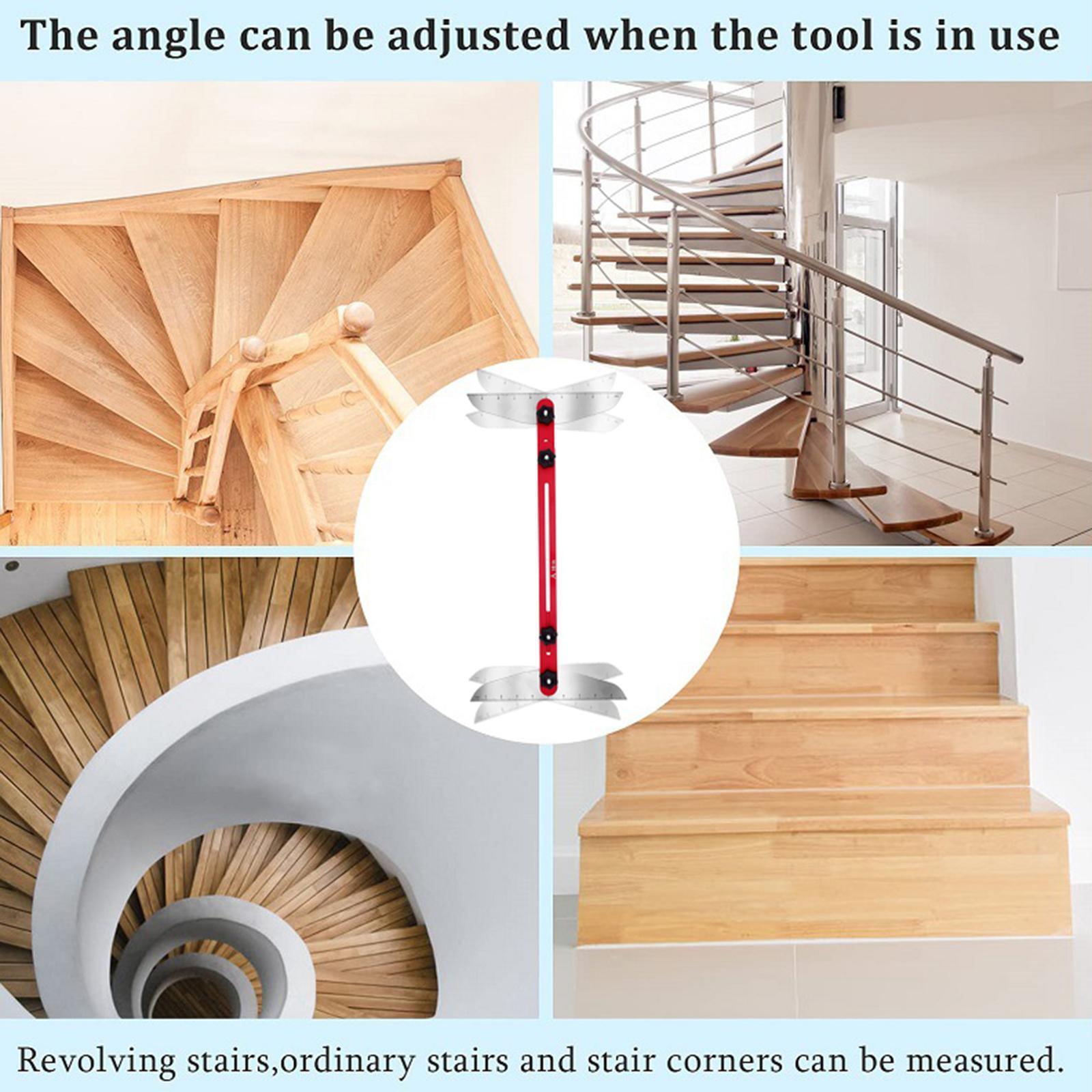 Red Stair Treads Gauge Template Tool Easily Adjust Angle, Length and ...