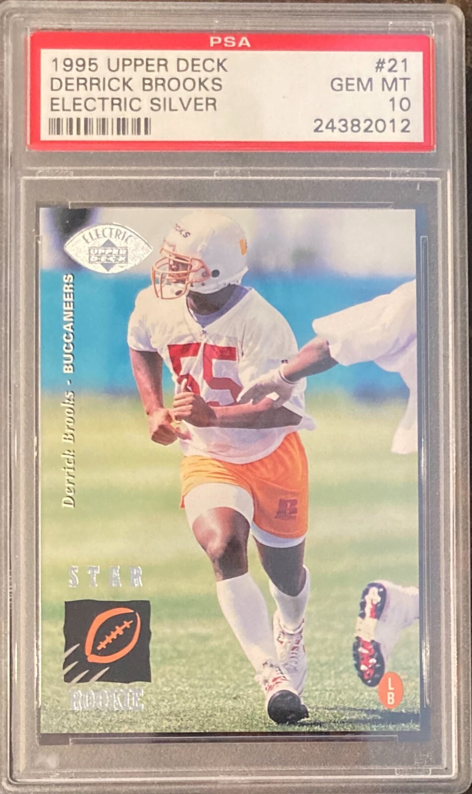 1995 Upper Deck #21 DERRICK BROOKS Electric Silver RC PSA 10 Buccaneers ...