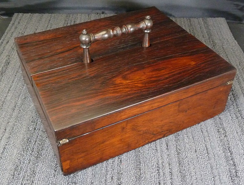 Antique Georgian Regency Wooden Portable Writing Box Rosewood | eBay