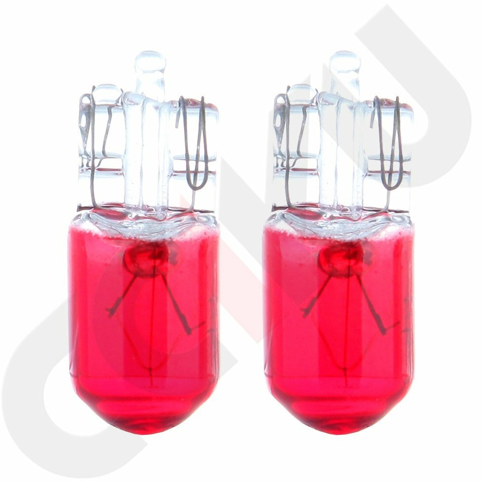 100Pcs Red Instrument Panel Odometer Dash Lights Halogen Bulbs T10 W5W ...
