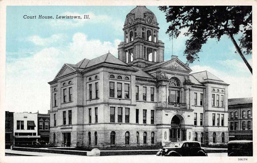 Lewistown Illinois Court House Antique Postcard J60380 | eBay