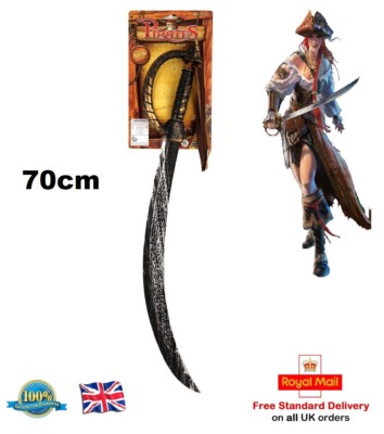 70cm Pirate Sword Captain Caribbean Weapon Plastic Toy Pirate Fancy ...