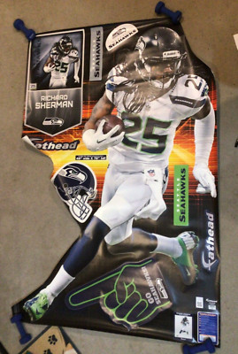 Richard Sherman Seahawks 48"x76" FATHEAD Real Big Life size + extra ...