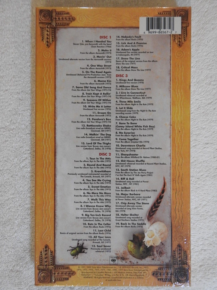 Aerosmith "Pandora's Box" BRAND NEW 3 CD Box Set! STILL SEALED! SEE ...