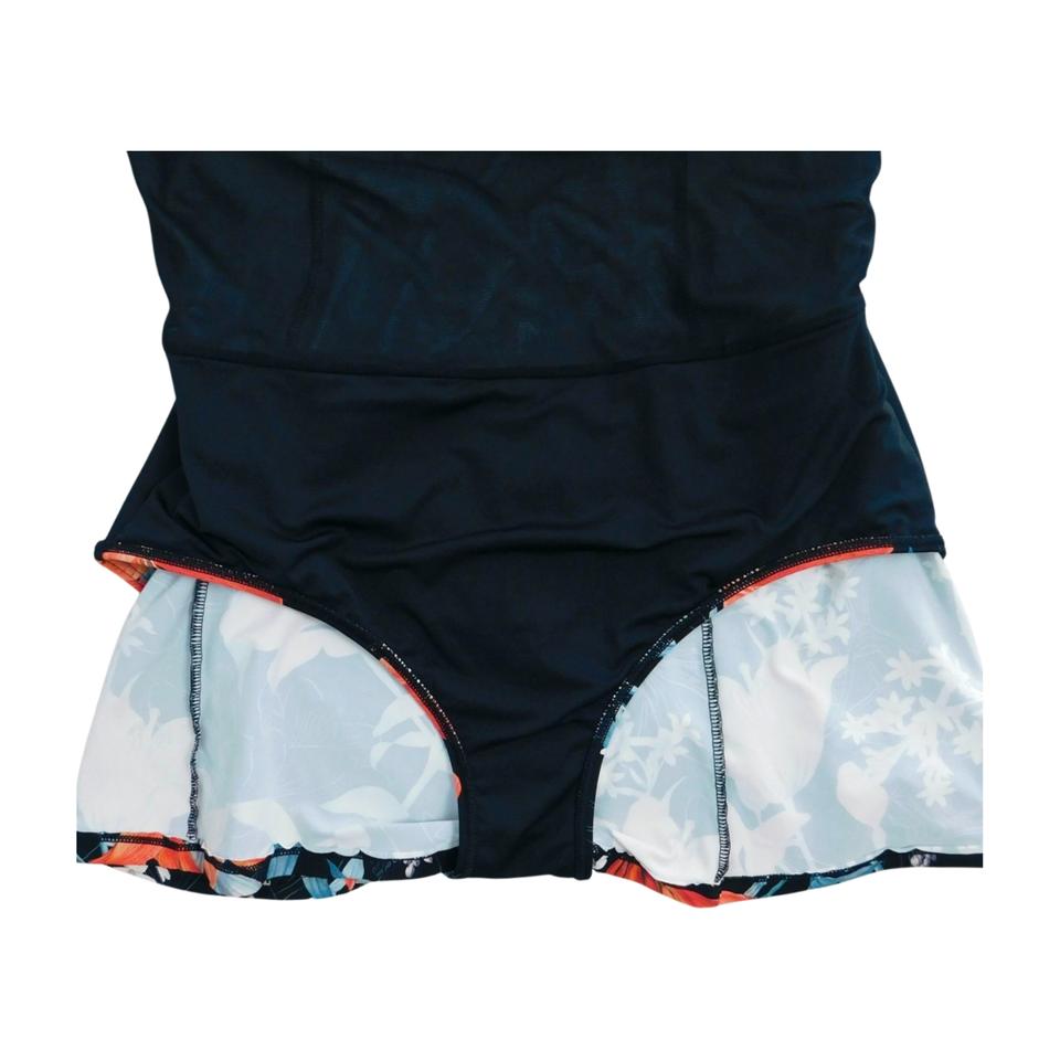 ~SS~ Size 12 JANTZEN Lily Garden Swimsuit, Swim Dress - Black/Multi ...