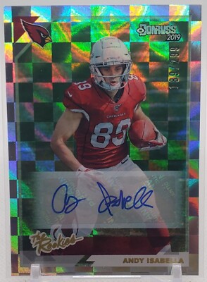 2019 Donruss "The Rookies" Andy Isabella Auto SP # 189/299 Rookie RC ...