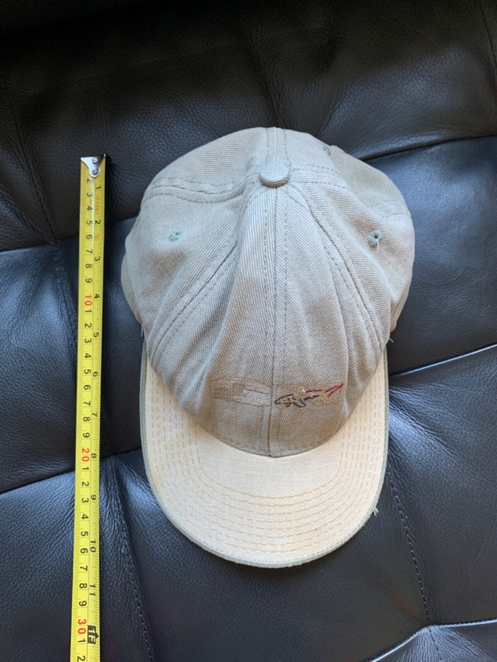 Greg Norman Hat Golf Shark Attack Logo Beige PGA Baseball Cap Dad Retro ...