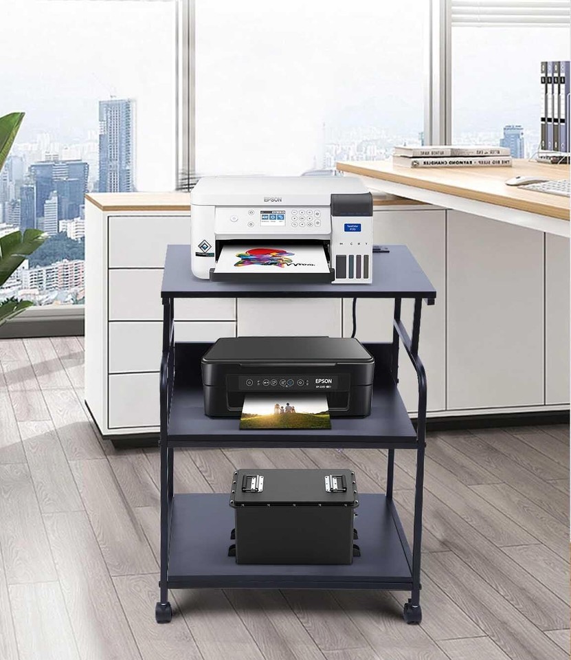 Printer Stand Large Printer Table Printer Stand with Storage Printer ...