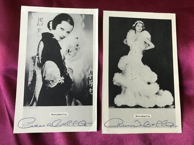 2xAutogramm ANNABELLA (†1996)-Suzanne Georgette Charpentier-FRANKREICH ...