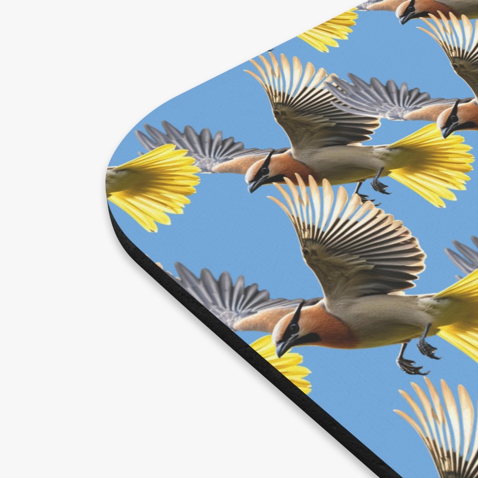 Cedar Waxwing Mouse Pad Rectangle bird watcher lover nature desk office ...