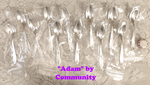 Adam (1917) ~ 12 - Demitasse Spoons (4¼") ~ Community Silverplate ~ no ...